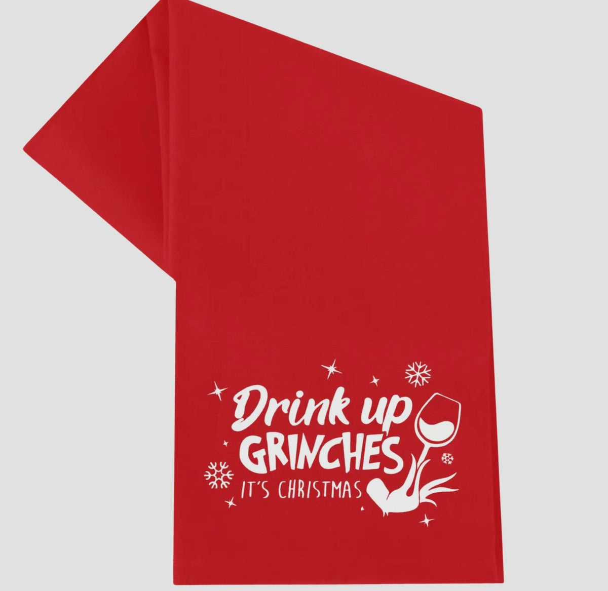DRINK UP GRINCHES TEA TOWEL – DKHANDMADE